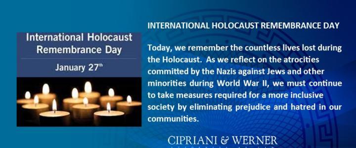 International Holocaust Remembrance Day - January 27, 2024 | Cipriani ... International Holocaust Remembrance Day - January 27, 2024 | Cipriani ...